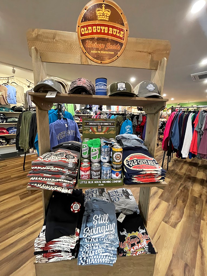 Old Guys Rule indeed! This vintage-inspired corner proves style knows no age, with classic designs that never go out of fashion.