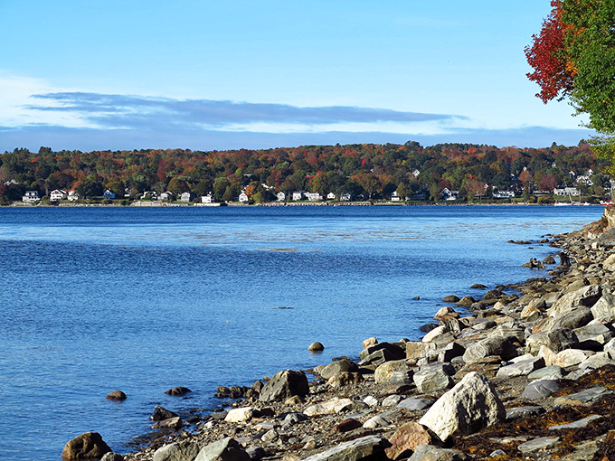 Nature's own rock garden meets the Atlantic, creating a rugged shoreline that's quintessentially Maine in every detail. Photo credit: @240pauletteb