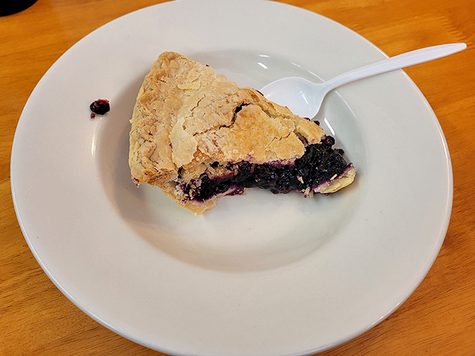 Behold, the blueberry pie in all its glory! It's like summer decided to throw a party in pastry form.