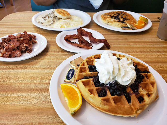 From fluffy waffles to hearty home fries, breakfast here is like a warm hug for your taste buds.
