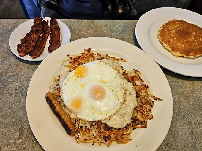 A breakfast spread that would make your grandmother proud and your cardiologist nervous&mdash;worth every delicious bite.