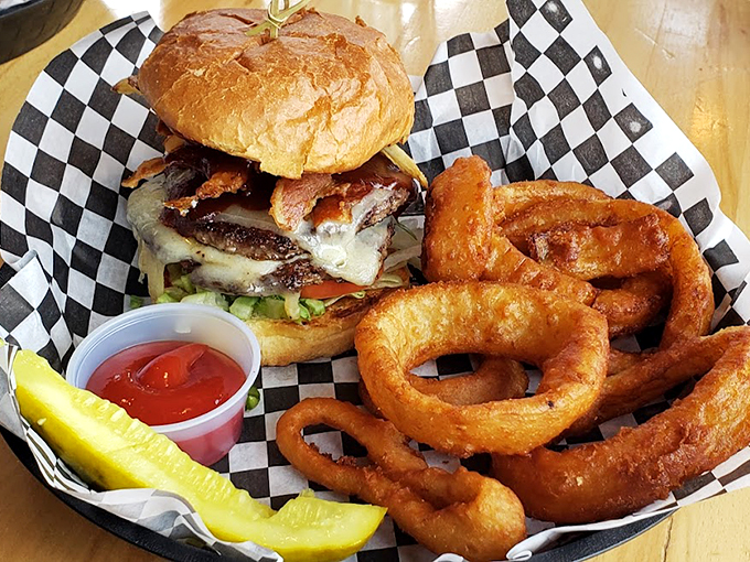 These onion rings aren't just golden - they're the crown jewels of side dishes.