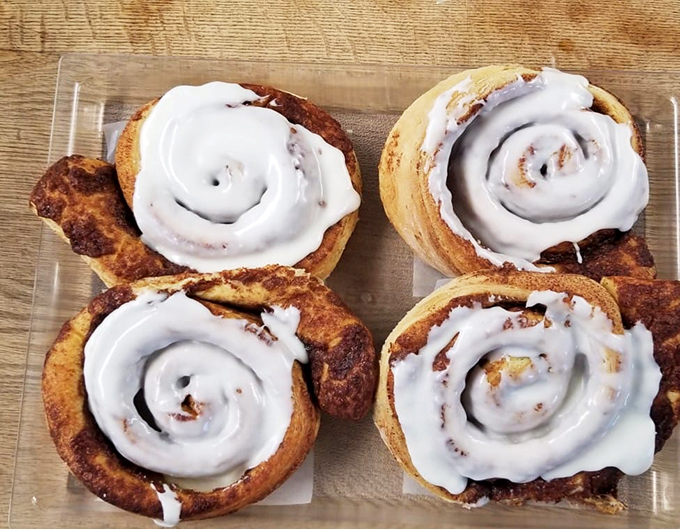 Cinnamon rolls so heavenly, they should come with a warning label: "May cause spontaneous happy dances and uncontrollable mmm-ing."