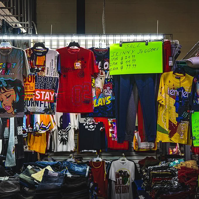 Fashion forward or retro rewind? Why choose! This clothing cornucopia has styles spanning decades, proving everything old is new again.