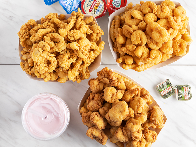 A feast of perfectly fried seafood that would make Neptune himself skip his trident for a fork.