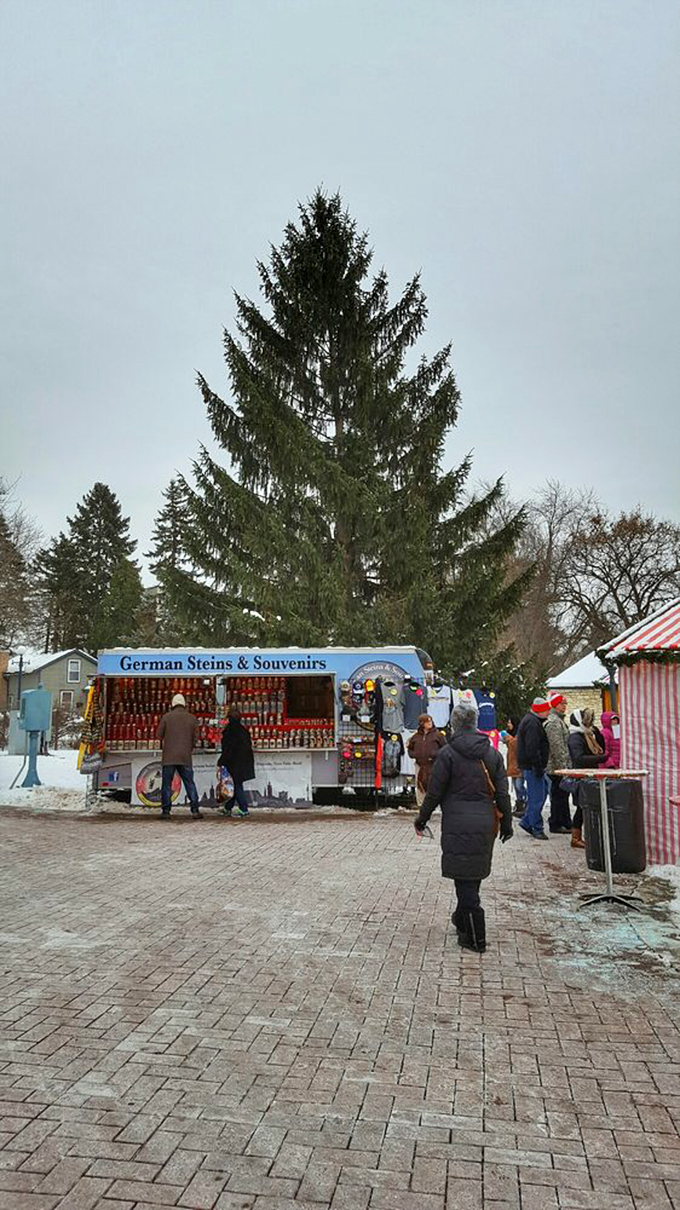 Stein-sational souvenirs! This German-inspired market stall offers more kitsch per square inch than your grandmother's china cabinet. Prost to holiday shopping with a twist!