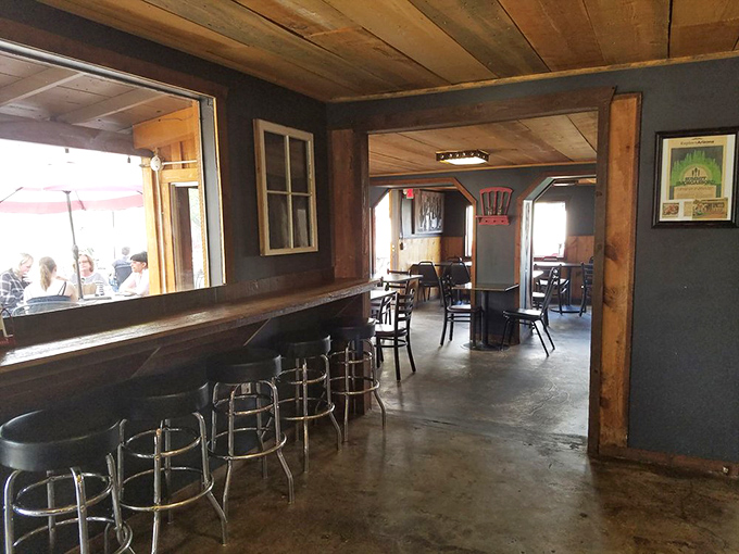 Cozy corners and warm wood tones &ndash; it's like dining in a bear hug. Just don't actually hug the bears, stick to the prime rib instead.