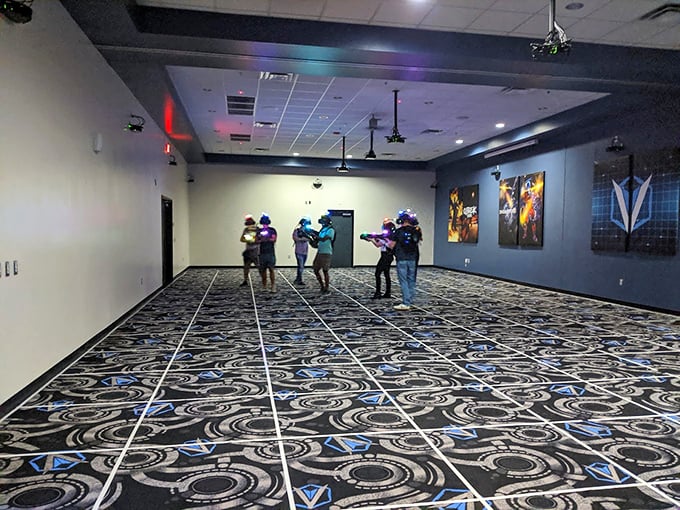 Laser tag meets Tron in this futuristic battleground. It's like stepping into a video game, minus the need for extra quarters or cheat codes.