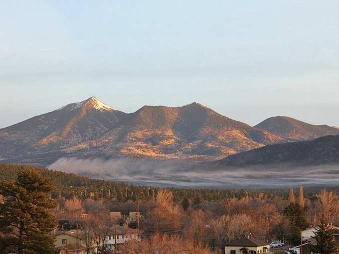 Sunrise or nature's light show? These peaks catch the morning glow like they're auditioning for a landscape painting. Photo credit: CincyPS