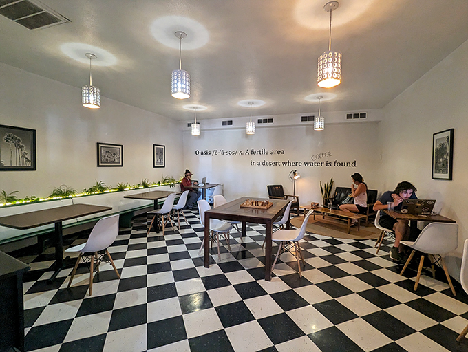 Oasis Coffee: where caffeine dreams come true. With a slogan like that on the wall, you know you're in for a percolating good time! Photo credit: Alessandro Frati