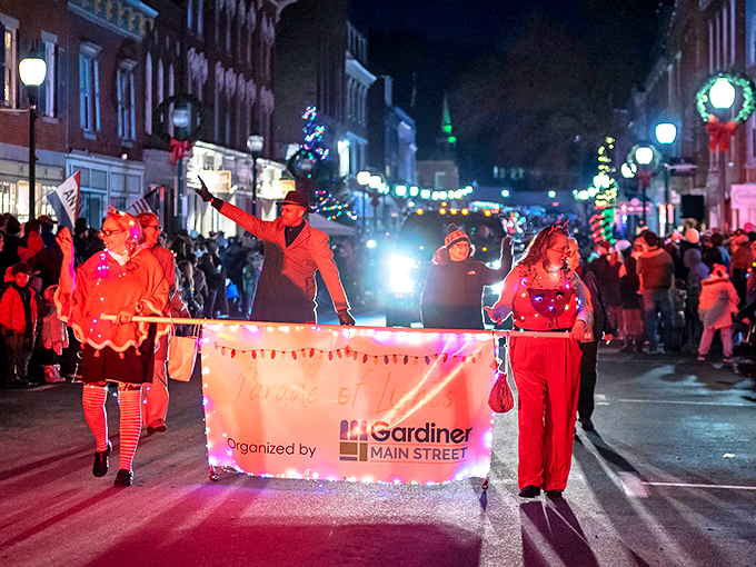 Lights, camera, holiday action! Gardiner's parade brings out the town's inner child &ndash; and a few actual children too.