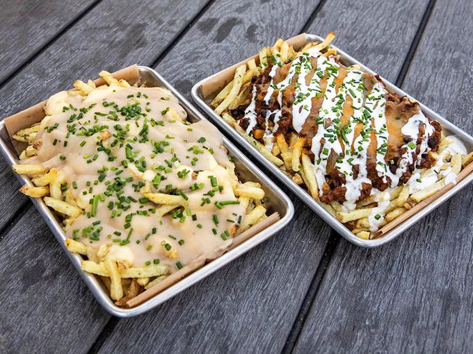 It's the ultimate showdown: poutine vs. chili cheese fries. In this delicious battle, your taste buds are the real winners. Choose your fighter, or better yet, order both!