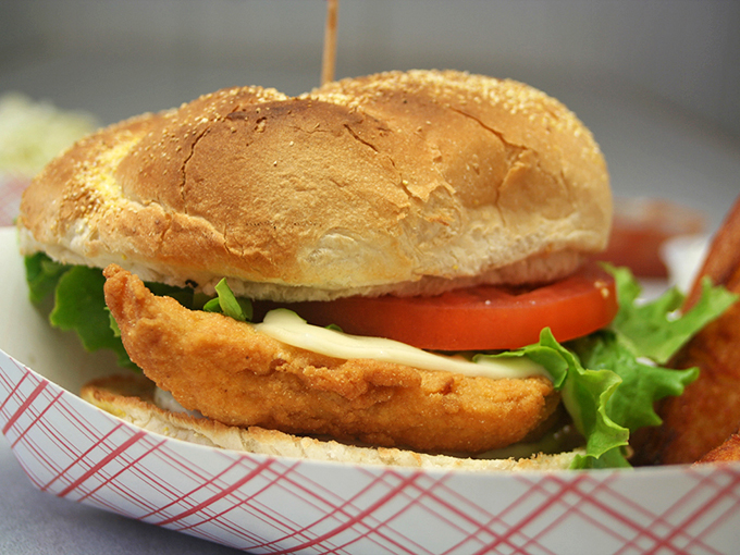 Fresh lettuce, ripe tomato, and perfectly fried fish - this sandwich is what fast food wishes it could be.