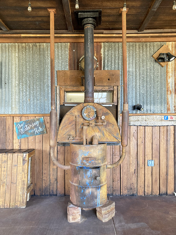 Quench your thirst for excitement! This rustic watering hole looks like it could tell tales taller than the zipline towers. Photo credit: Dakota Bleu Skyes