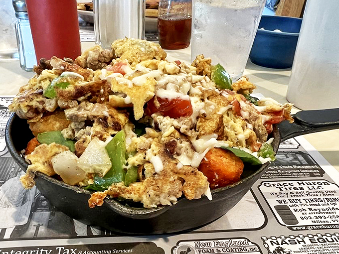 A tale of two taters! This skillet is like a delicious yin and yang of potato perfection.