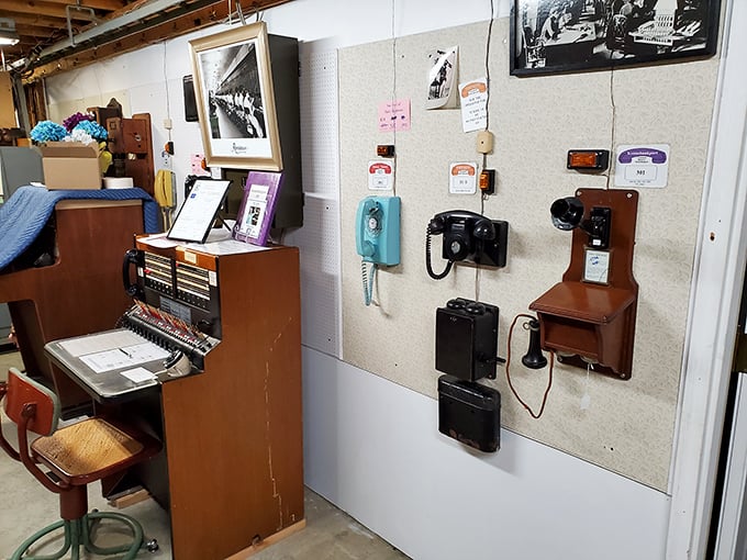 Wall-to-wall communication! These hanging heroes were once the heart of every home, eagerly awaiting the next 'You hang up first' moment.