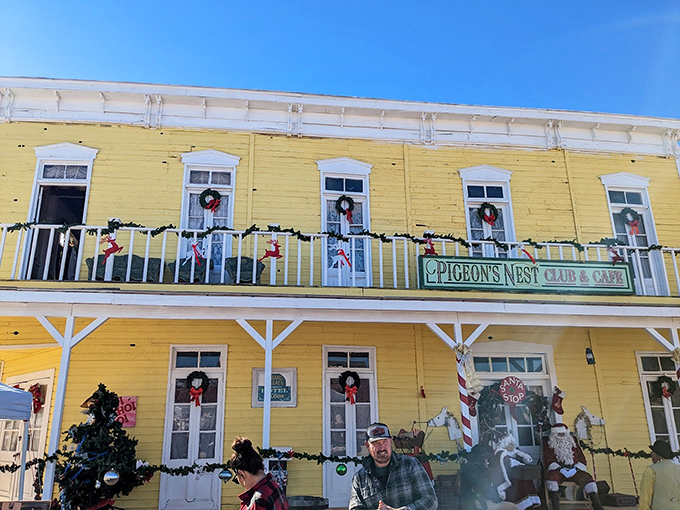 The Pigeon's Nest Club & Cafe: Where even Santa takes a break from his North Pole duties to enjoy some Western hospitality. Photo credit: Maria Osuna
