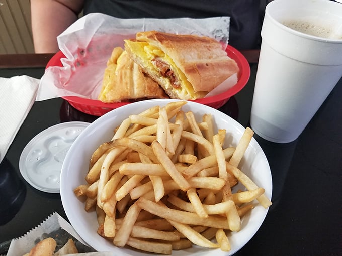 Morning fuel that puts your regular toast to shame. This breakfast sandwich is like sunshine on a plate. Photo credit: Manolo Hernandez
