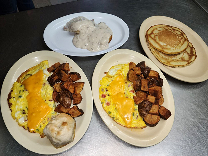 Breakfast of champions! These sunny-side-up eggs are brighter than my future after winning the lottery. Pass the toast, please! Photo credit: Alexandrea A.