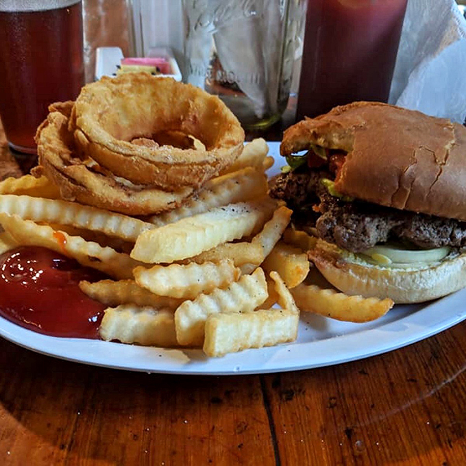 Hold onto your hats, folks! This burger is stacked higher than a Florida palm tree and twice as satisfying.