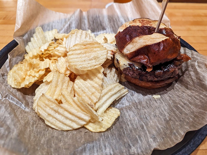 This isn't just a burger, it's a work of art. Michelangelo sculpted David, Tecumseh sculpts beef perfection.