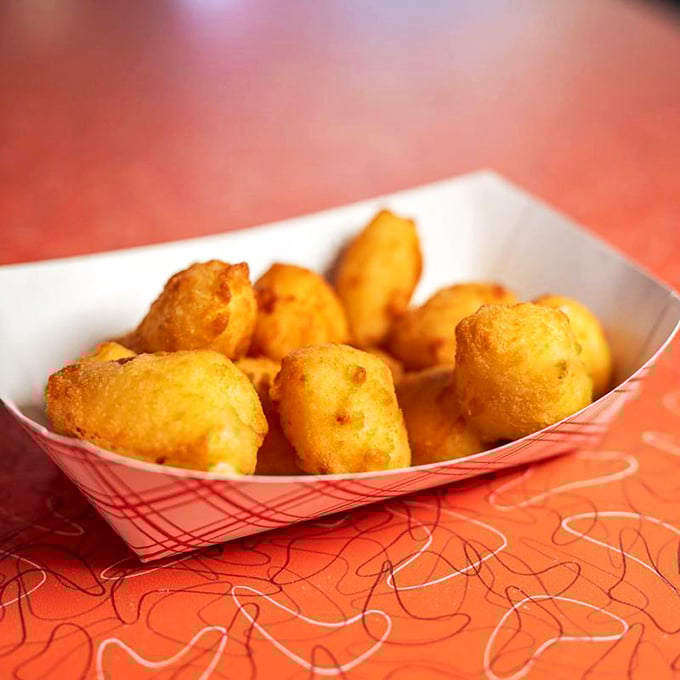 Golden nuggets of joy! These cheese curds are like edible sunshine, crispy on the outside, gooey on the inside. Wisconsin's favorite finger food.