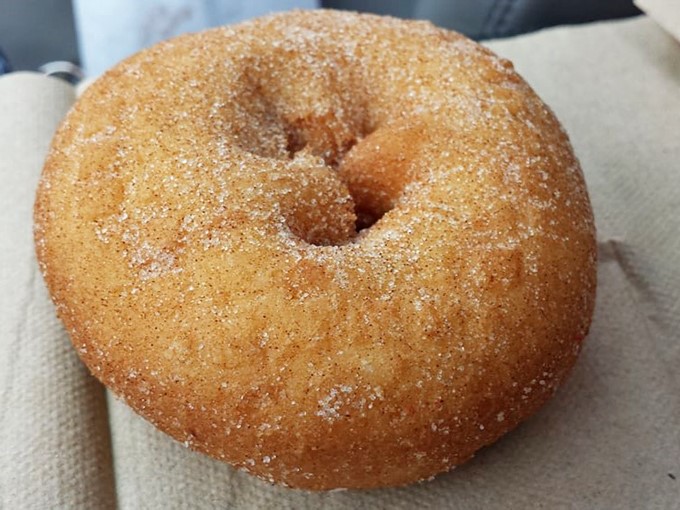 Sugar, spice, and everything nice. This cinnamon sugar donut is like a warm hug for your taste buds.