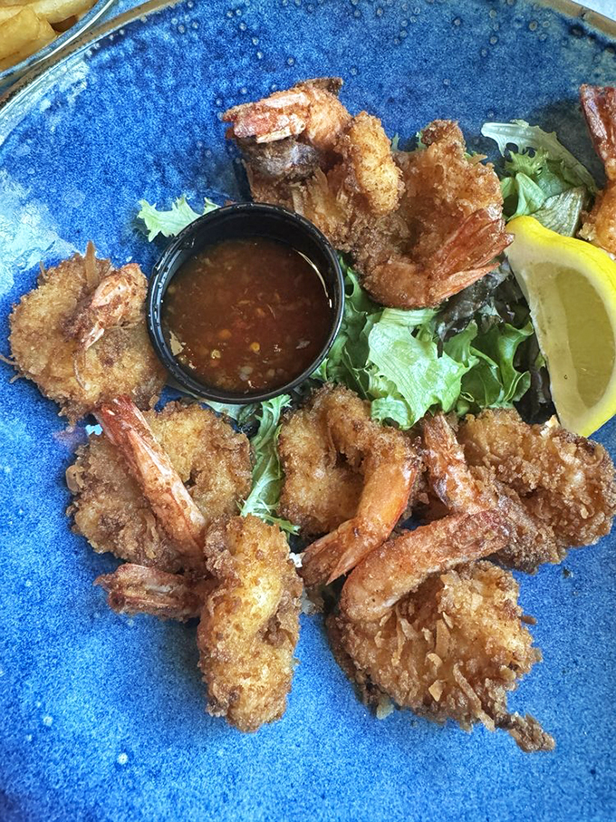 Coconut shrimp: where tropical vacation meets comfort food. It's like a hug for your taste buds.