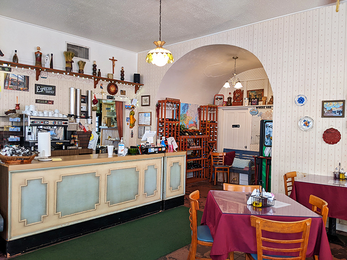 Part grandma's living room, part European caf&eacute;, all charm. If walls could talk, these would probably share some juicy pierogi-making secrets. Photo credit: Tiffany Bauer