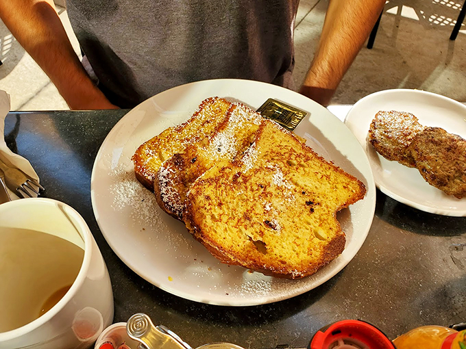French toast that puts the 'ooh la la' in your morning. Marie Antoinette would approve of this indulgence.