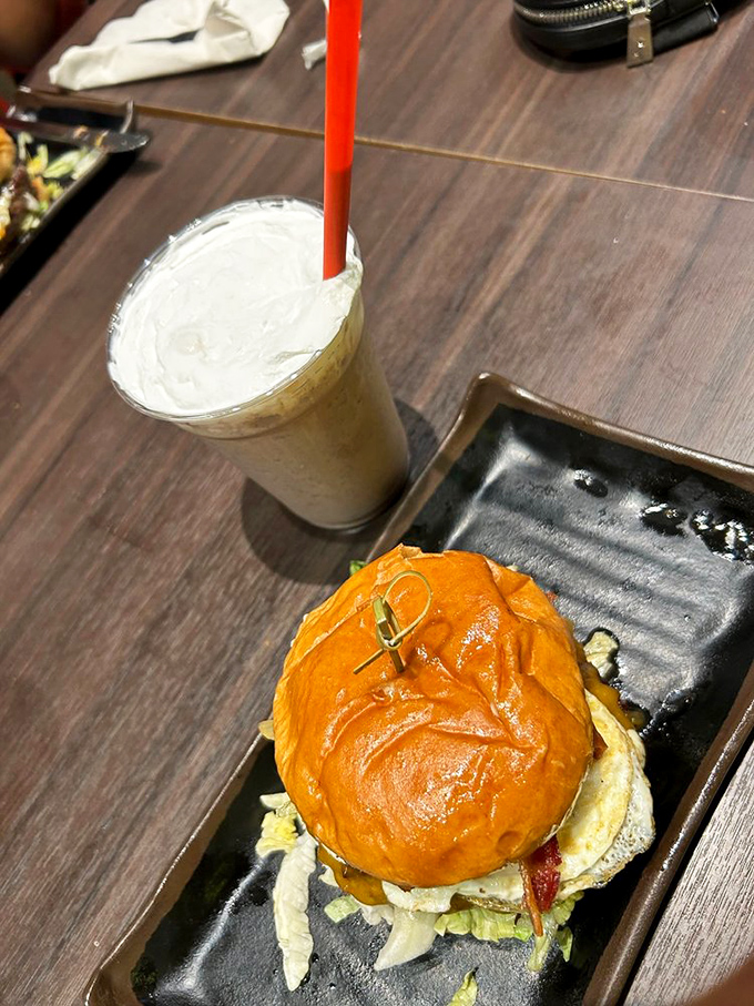 Meet the Rolls-Royce of burgers. This Kobe beef patty is so fancy, it probably has its own butler.