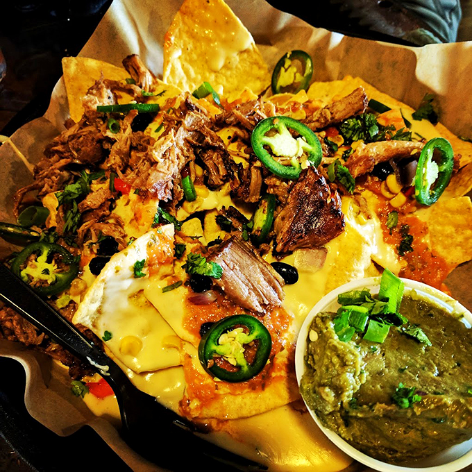 Nacho average appetizer! This mountain of melty goodness is like a fiesta in your mouth, no pi&ntilde;ata required.