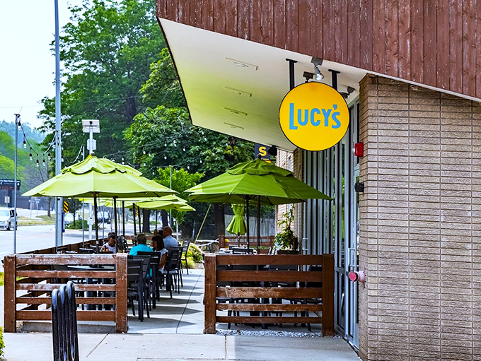 Dine al fresco at Lucy's, where the great outdoors meets great food. It's like a picnic, but with better chairs and no ants&mdash;now that's what I call progress!