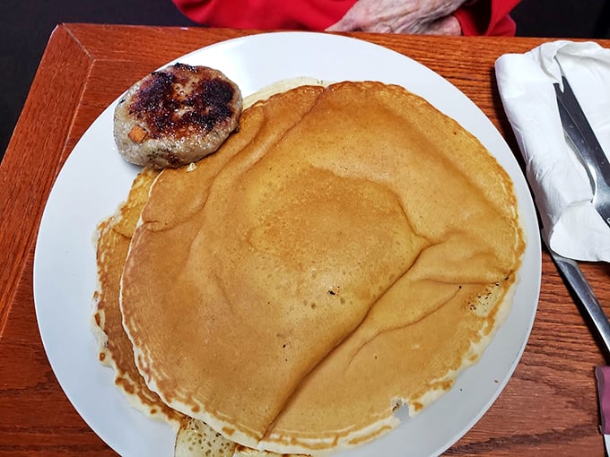 Flat as the Midwest and just as comforting, these pancakes are the fluffy hug your breakfast has been craving. Syrup waterfall, anyone?