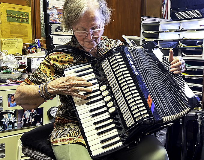The accordion whisperer at work. Watch in awe as skilled hands bring these musical time capsules back to life. It's like accordion CPR, but with less mouth-to-mouth.