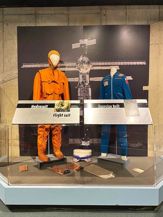 From "The Right Stuff" to the bright stuff. These colorful flight suits show the evolution of astronaut fashion.