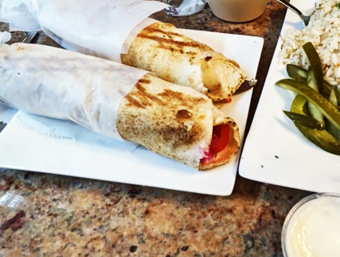 Wrapped up tighter than your grandma's holiday leftovers, this shawarma is the burrito's sophisticated Middle Eastern cousin. Prepare for flavor fireworks!