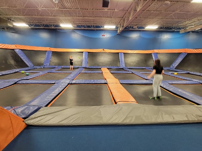 "Look, Ma, I'm flying! This trampoline park turns the laws of physics into mere suggestions." Photo credit: Alyson Young