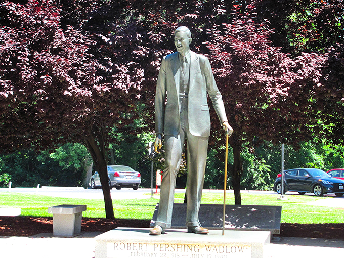 Step aside, Mount Rushmore! Alton's statue of Robert Wadlow stands tall as a tribute to the "Gentle Giant" of Illinois.