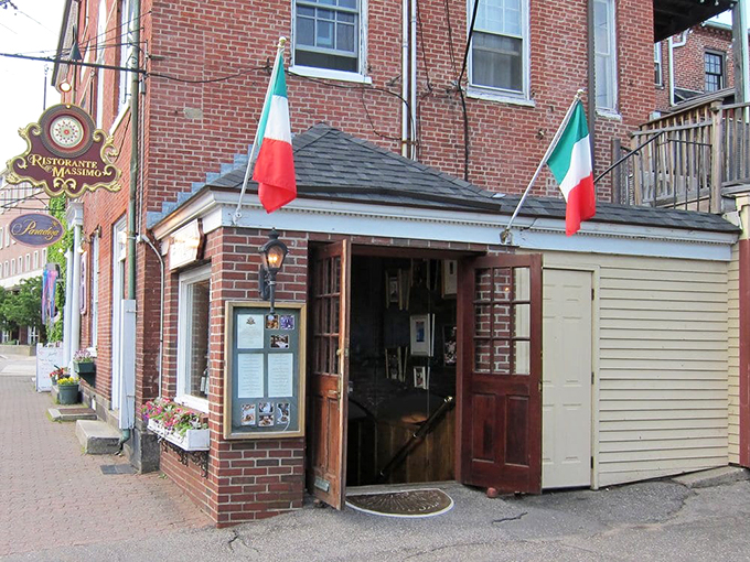 Ristorante Massimo: Where pasta goes to get dressed up. This elegant facade hints at the culinary sophistication waiting inside.