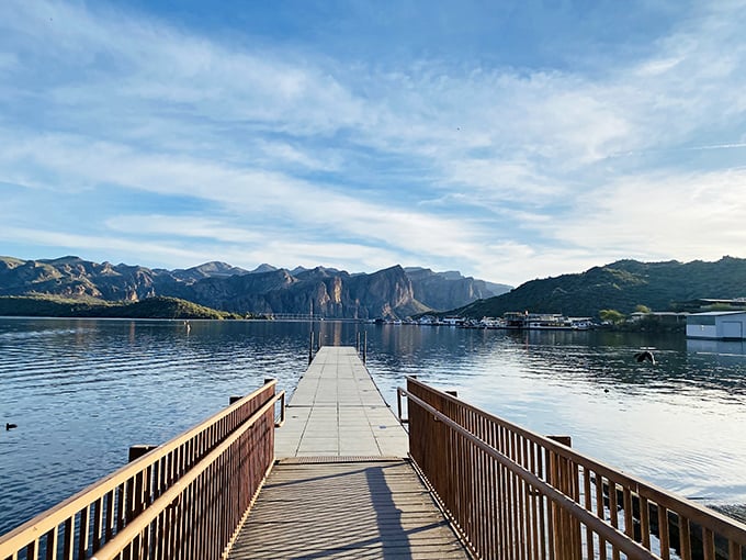 Desert oasis or nature's swimming pool? This lake is where cacti come to cool their roots.