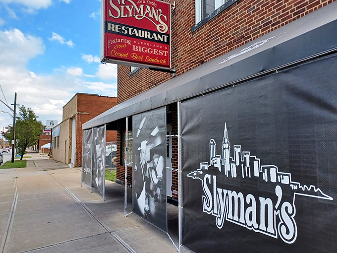 Sandwich or skyscraper? At Slyman's, the difference is deliciously blurred. Better unhinge that jaw!