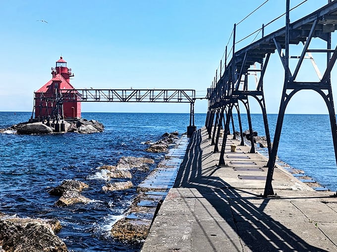 Sturgeon Bay Canal Lighthouse: The red carpet star of Wisconsin's waterways. This 1899 beacon knows how to make an entrance. 
