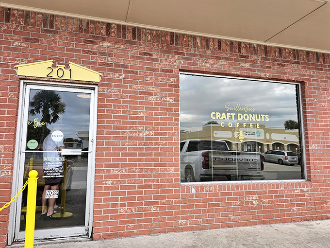 Swillerbees: The punk rocker of donut shops. Cozy brick exterior, rebellious flavors inside. Get ready to mosh with your taste buds!