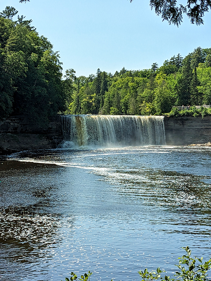 Liquid gold! Tahquamenon Falls puts on a show that would make Midas jealous &ndash; nature's own root beer cascade.