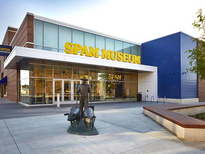 Welcome to the Guggenham of canned meat! It's a slice of pork paradise where Spam is the star of the show. Photo credit: SPAM&reg; Museum