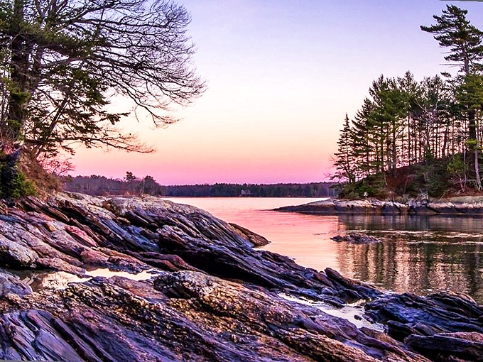 Wolfe's Neck Woods: Where the forest meets the sea in perfect harmony. Nature's own symphony in green and blue.