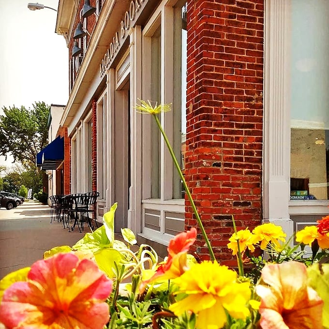 Spring has sprung at Arcadia Books! Flowers and literary delights bloom side by side at this inviting storefront.