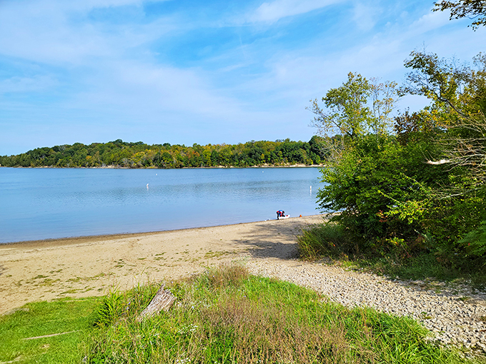 Nature's own infinity pool! Where the sky meets the water in a dance of blues and greens. It's like stepping into a living postcard.