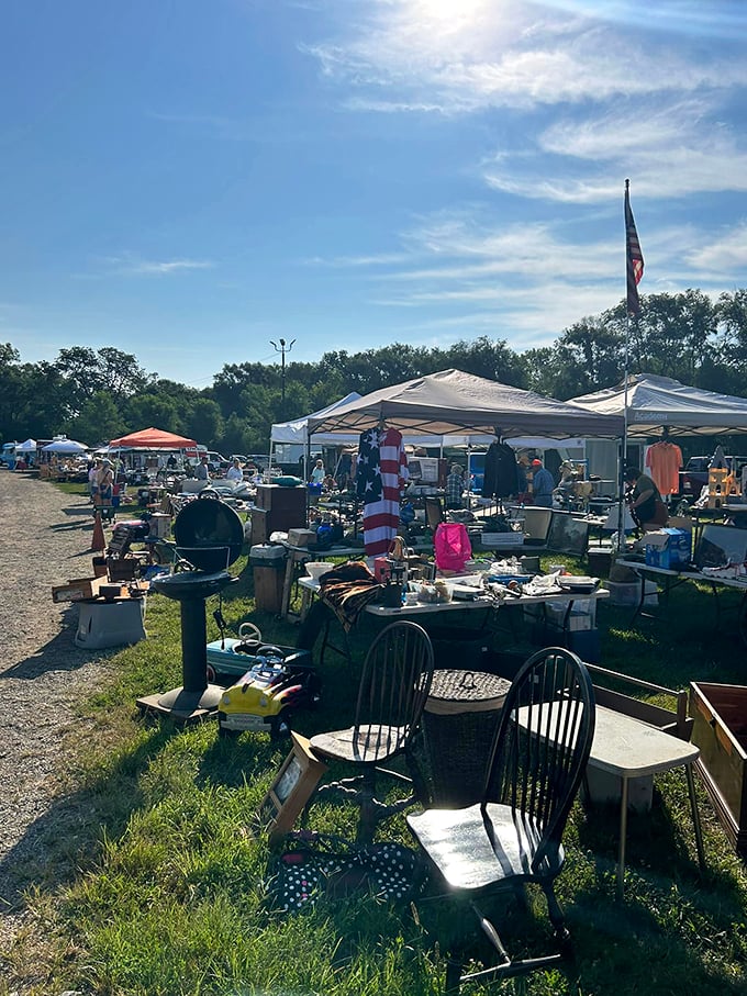 Beanie Baby bonanza or farm equipment extravaganza? Why not both! This market's got range that would make even Marie Kondo's head spin. Photo credit: Central Illinois Flea Market